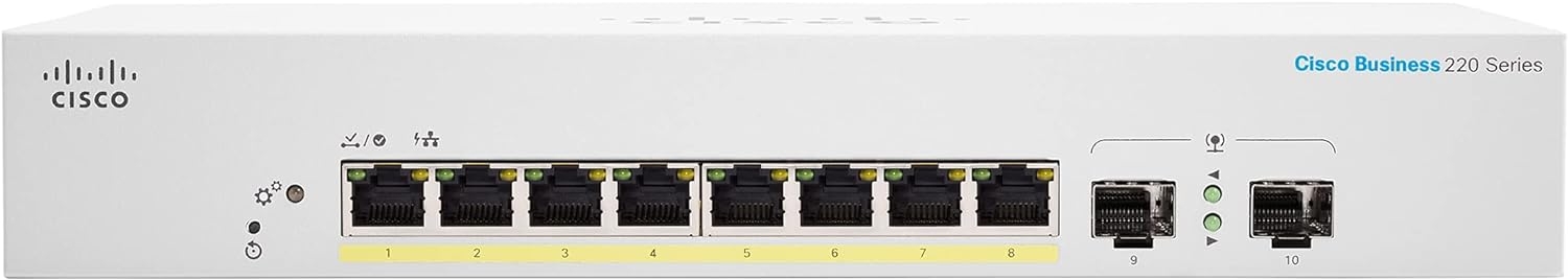 Cisco Business CBS220-8P-E-2G Smart Switch | 8 Port GE | PoE | 2x1G SFP ...