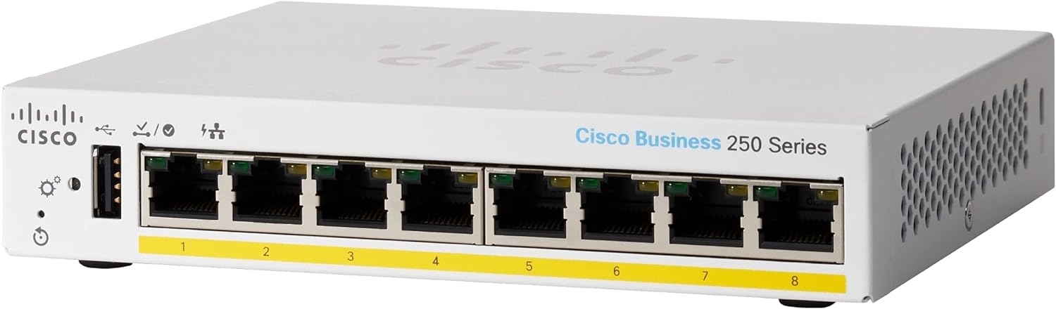 Cisco Business CBS250-8PP-D Smart Switch | 8 Port GE | Partial PoE ...