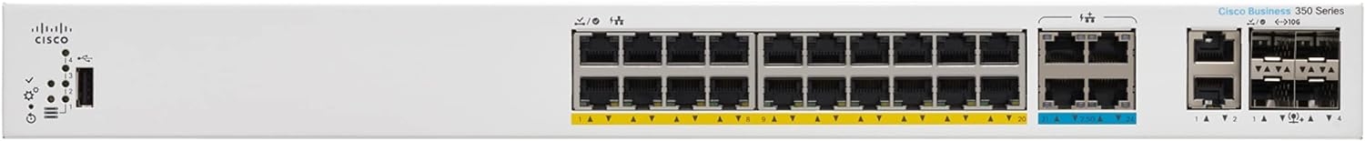 CISCO DESIGNED Business CBS350-24NGP-4X Managed Switch | 8 Port 5GE ...
