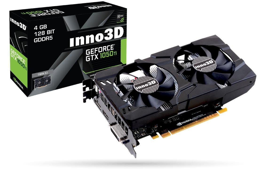INNO3D GeForce GTX 1050 Ti X2 4GB Nvidia GPU Graphic Card N105T-1DDV ...
