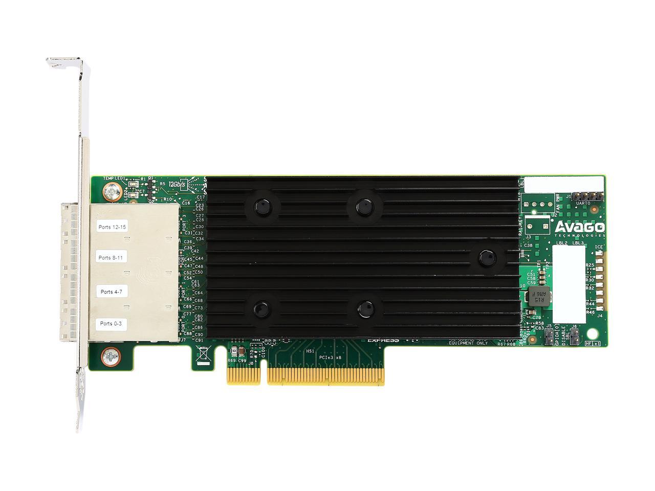 LSI 9305-16e x8 lane, PCIe 3.0 Low Profile SAS SAS 9305 12 Gb/s SAS ...