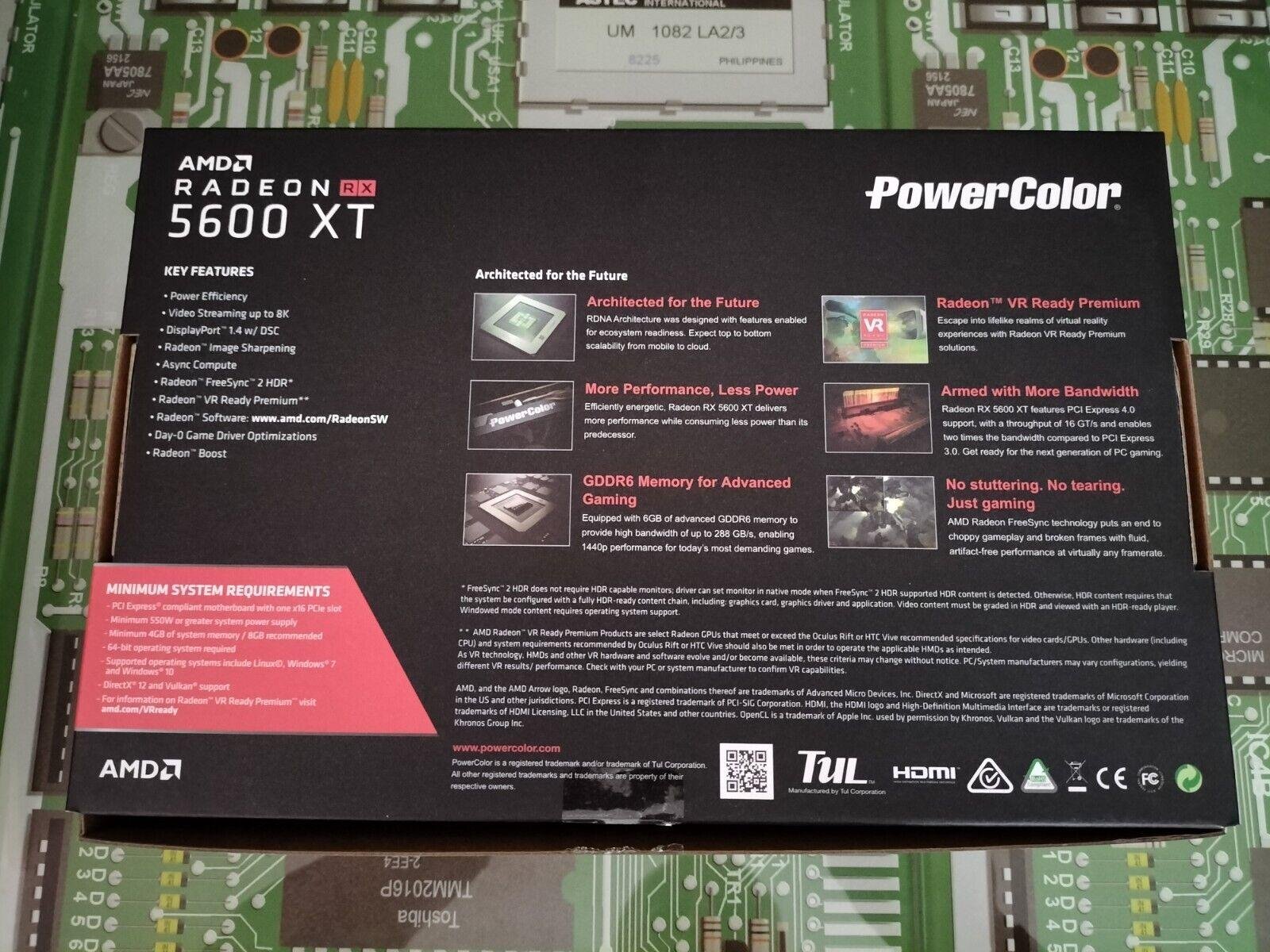 PowerColor Radeon RX 5600 XT 6GB GDDR6 AXRX 5600 XT 6GBD6-3DH OC AMD ...