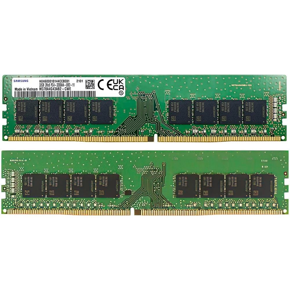 32GB DDR4 3200MHz DIMM PC4 25600 UDIMM Non ECC CL22 2Rx8 1.2V 288 Pin ...