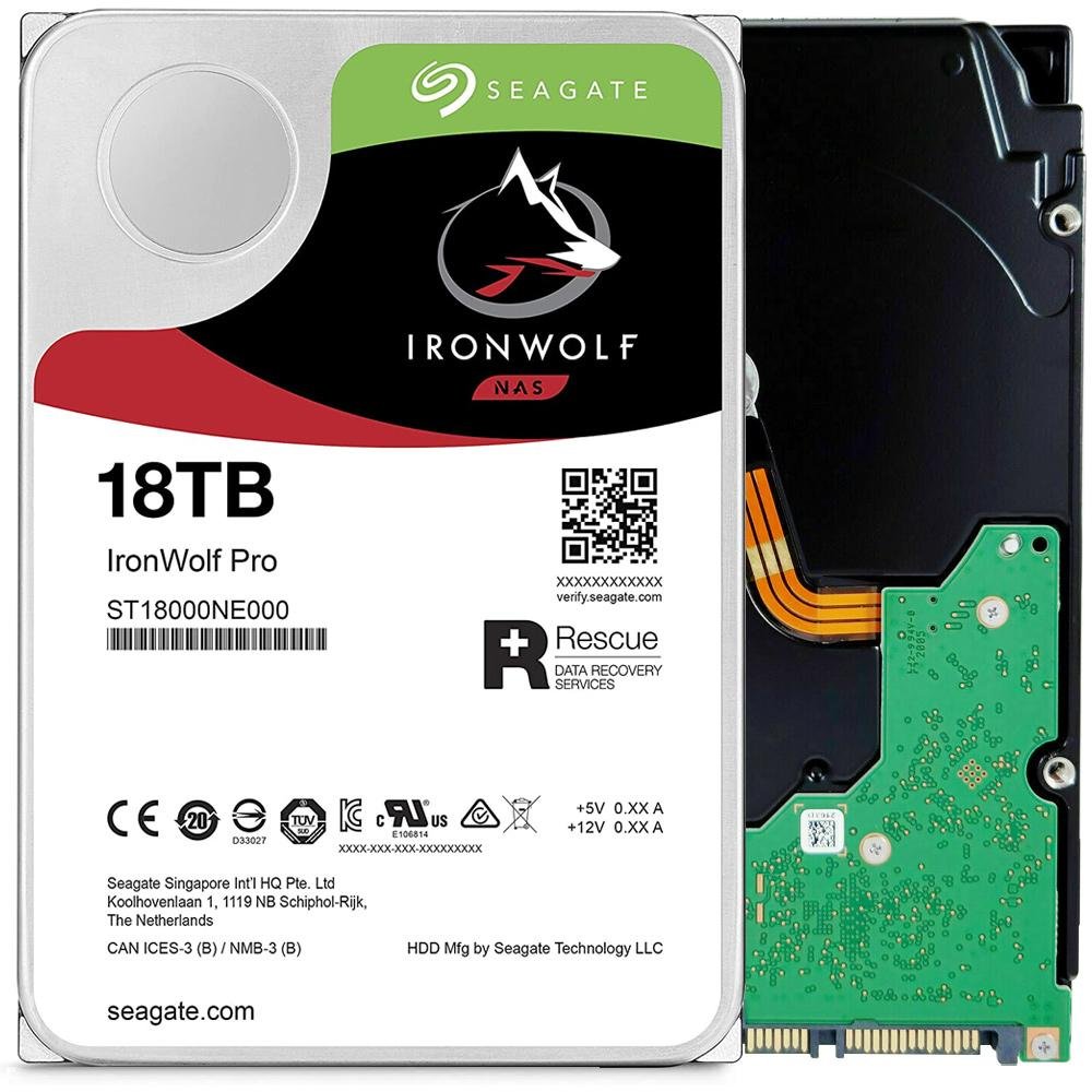 Seagate IronWolf Pro 18TB NAS Hard Drive 7200 RPM 256MB Cache CMR SATA ...