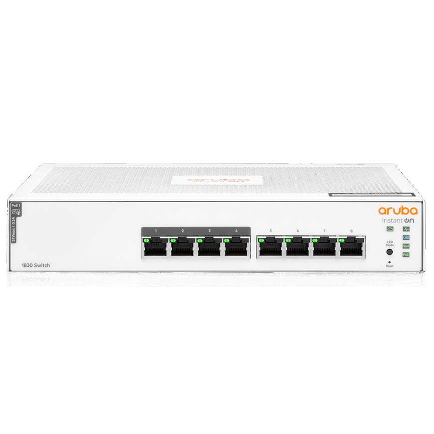 Aruba Instant On 1830 8-Port Gb | 4-Port Class 4 PoE Smart Switch (65W ...