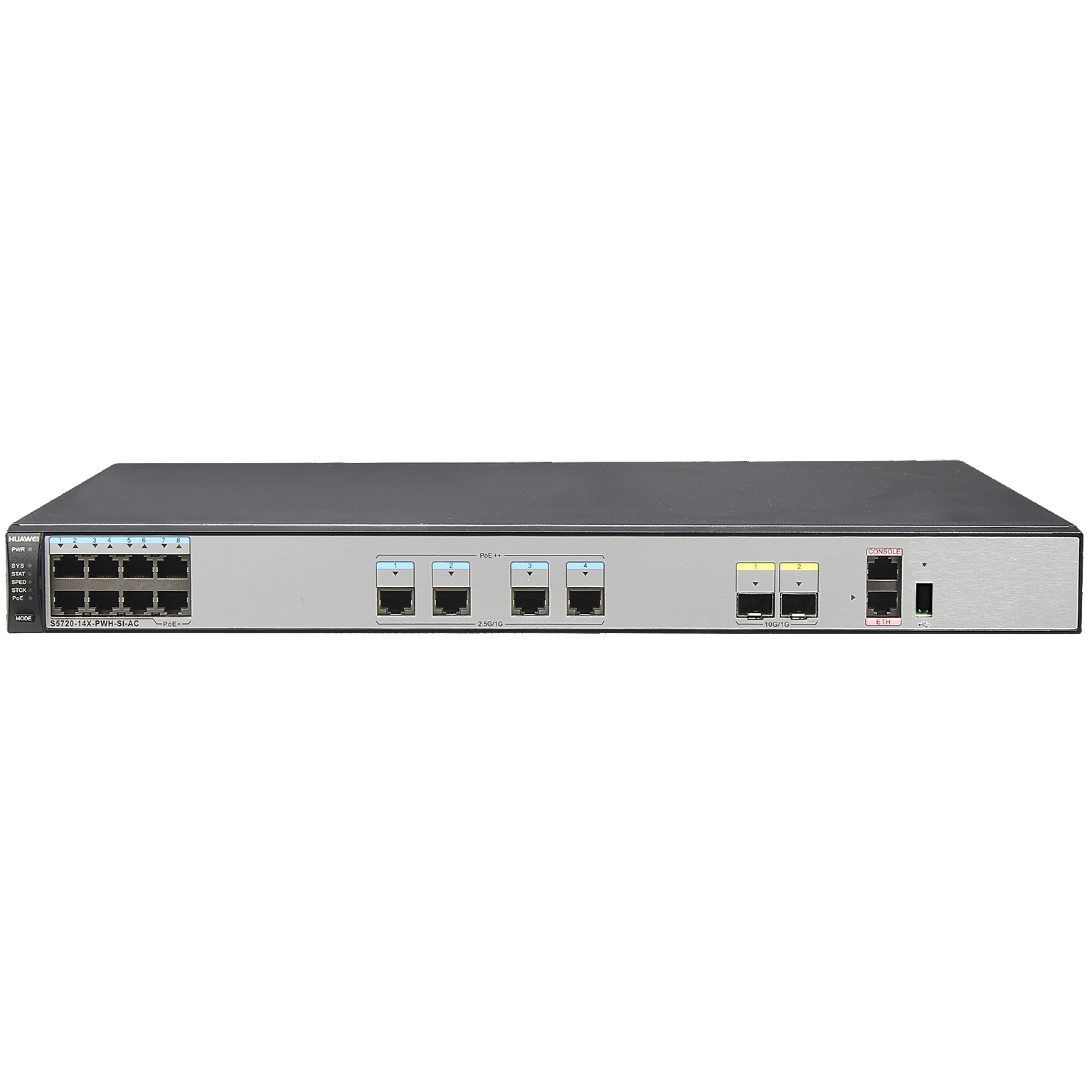 Huawei S5720-14X-PWH-SI-AC(switch with 8-port 1000BASE-T PoE+, 4-port 2 ...